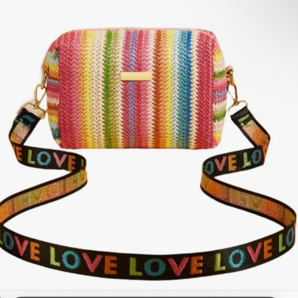 Bags | Small Straw Clutch Bag Summer Beach Crossbody Bag Colorful Woven ...